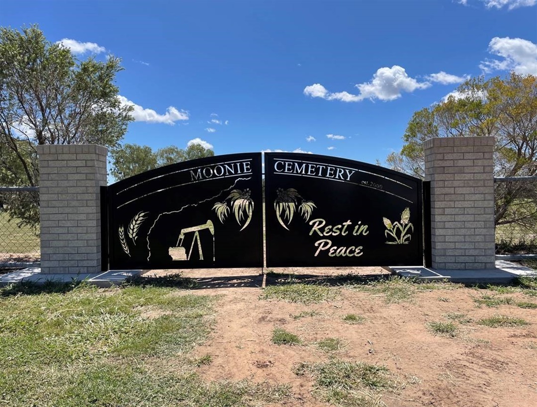 Moonie Cemetery entrance revitalised Western Downs Regional Council